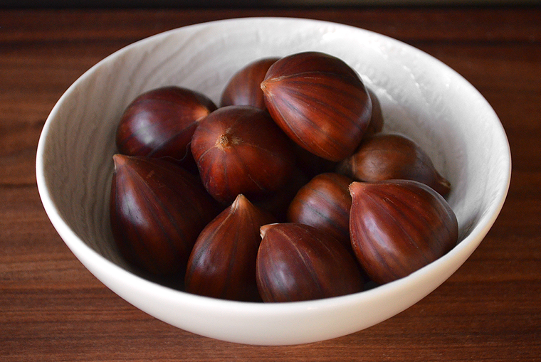 Poached Pears with Caramelized Chestnuts with Roquefort Cheese (Mauviel ...